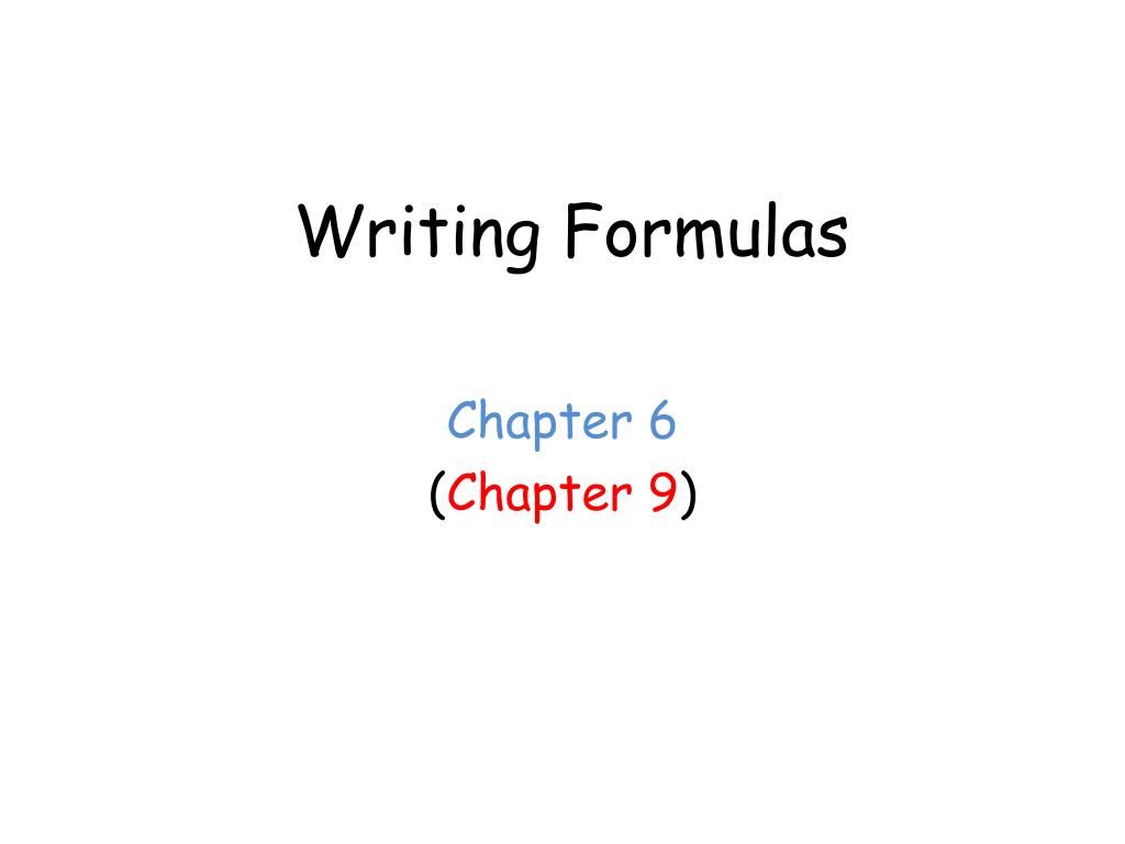 PPT - Chemical Formulas Writing Rules & Examples PowerPoint ...