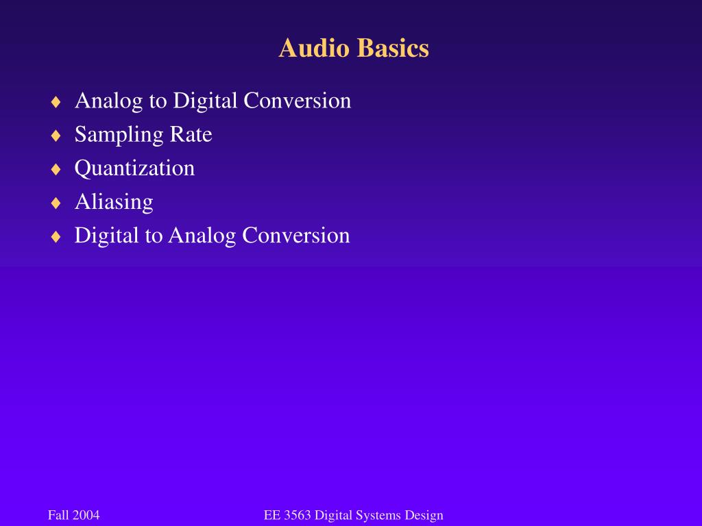 PPT - Audio Basics PowerPoint Presentation, free download - ID:6654418