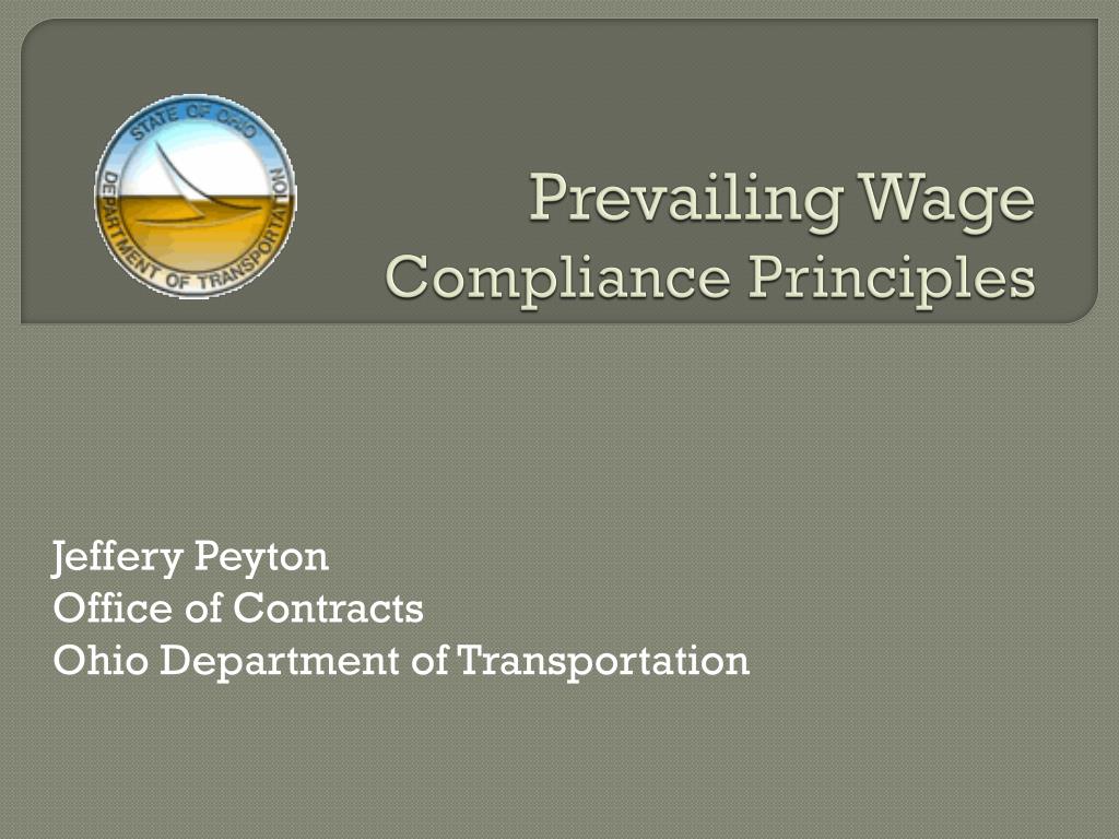 PPT - Prevailing Wage Compliance Principles PowerPoint Presentation ...