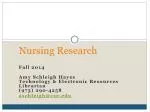 PPT - Nursing Research PowerPoint Presentation, free download - ID:9447409