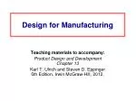 PPT - Principles of Design for Manufacturing PowerPoint Presentation ...