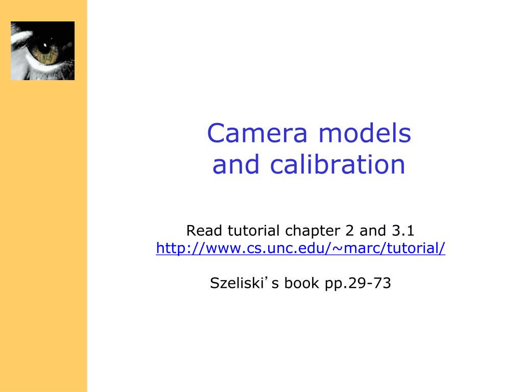 PPT - Camera models and calibration PowerPoint Presentation, free ...