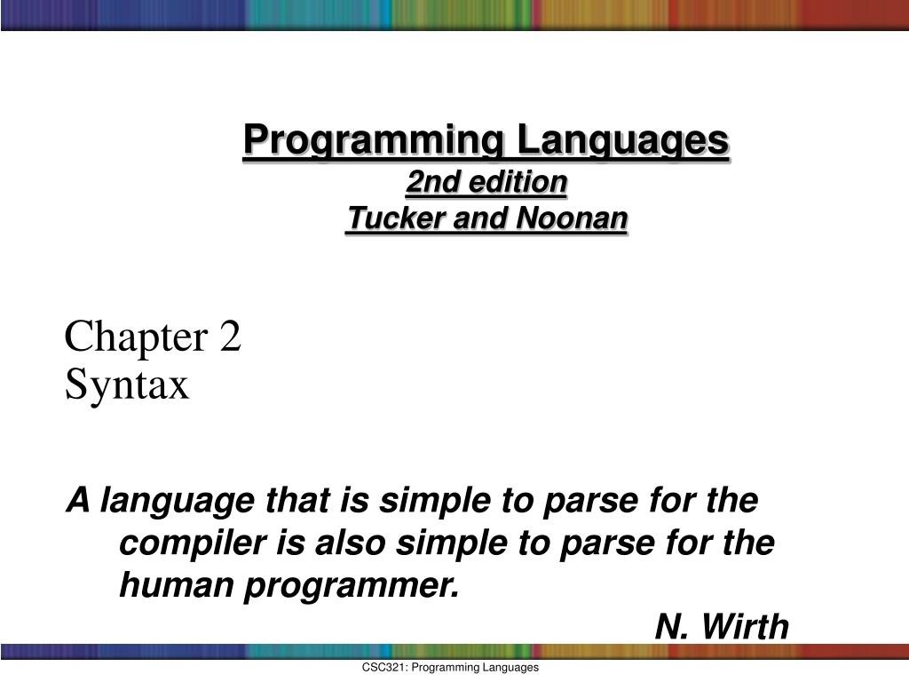 PPT - Programming Languages 2nd edition Tucker and Noonan PowerPoint ...