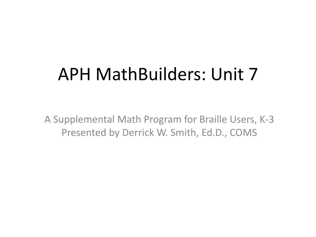 PPT - APH MathBuilders : Unit 7 PowerPoint Presentation, free download ...