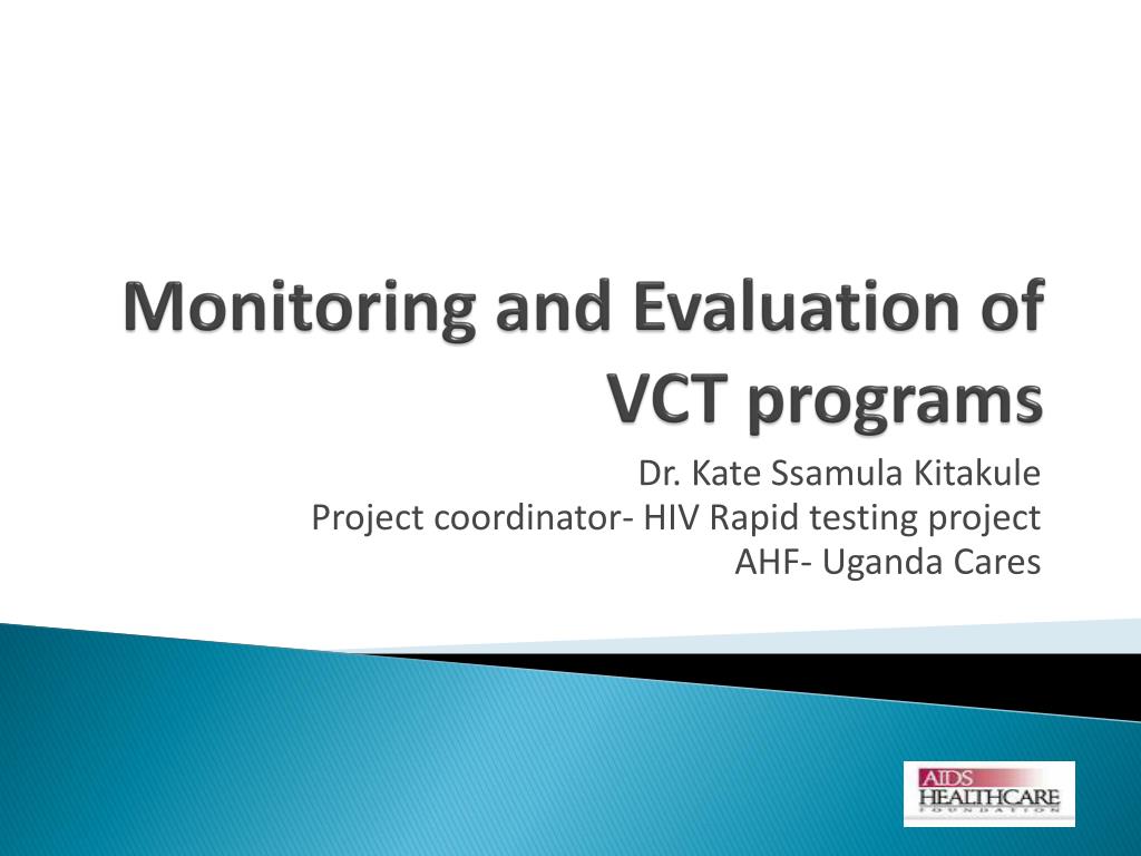 PPT - Monitoring and Evaluation of VCT programs PowerPoint Presentation ...