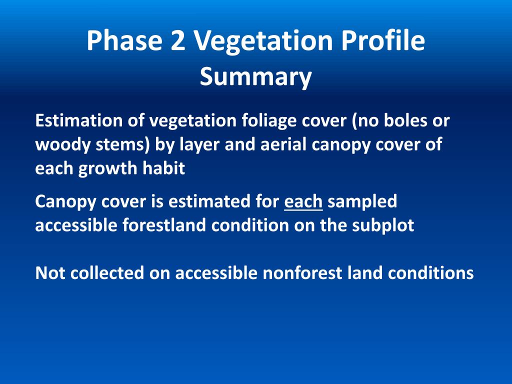 PPT - Phase 2 Vegetation Profile Summary PowerPoint Presentation, free ...