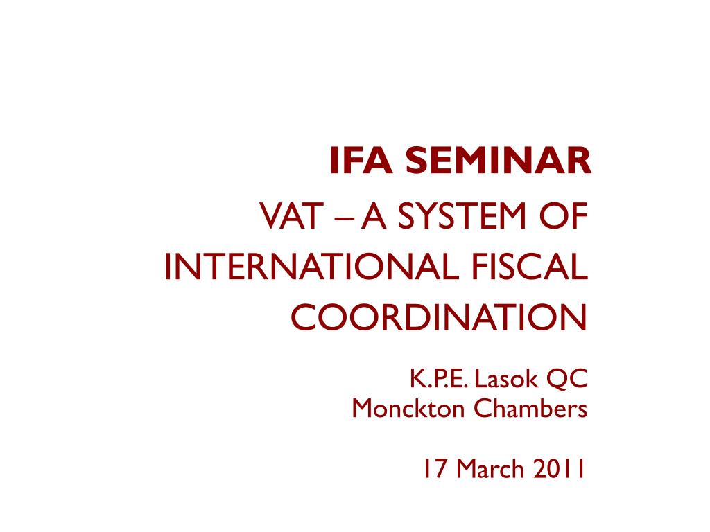 PPT - IFA SEMINAR PowerPoint Presentation, free download - ID:6664215