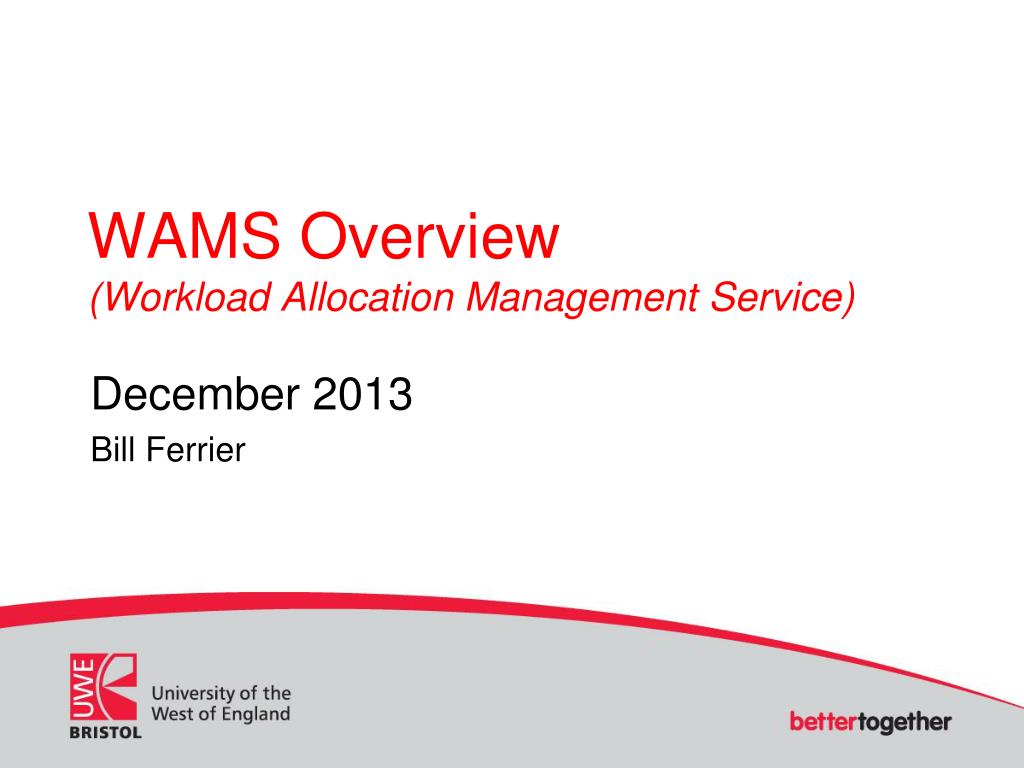 PPT - WAMS Overview (Workload Allocation Management Service) PowerPoint ...