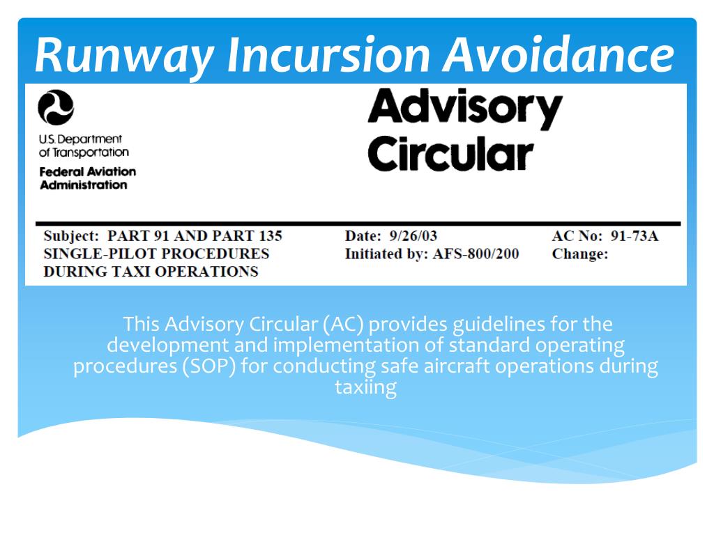 PPT - Runway Incursion Avoidance PowerPoint Presentation, free download ...