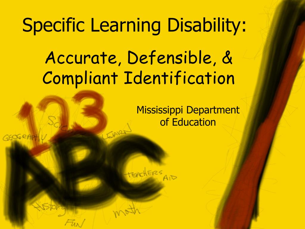 PPT - Specific Learning Disability: PowerPoint Presentation, free ...