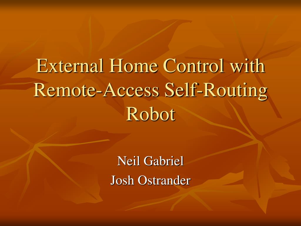 PPT - Remote-Controlled Self-Routing Robot Project PowerPoint ...