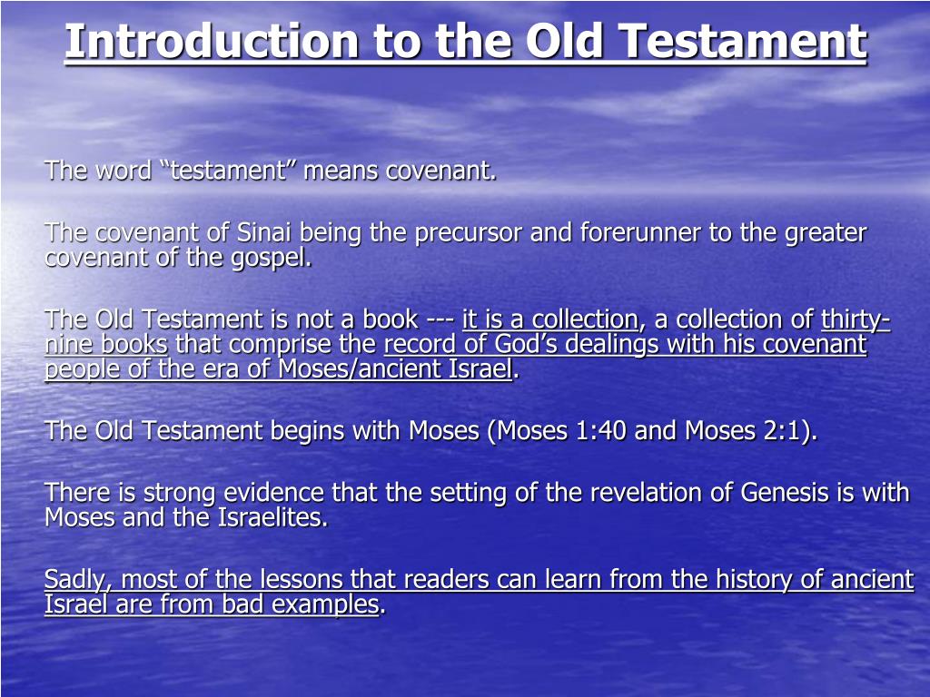 PPT - Introduction to the Old Testament PowerPoint Presentation, free ...