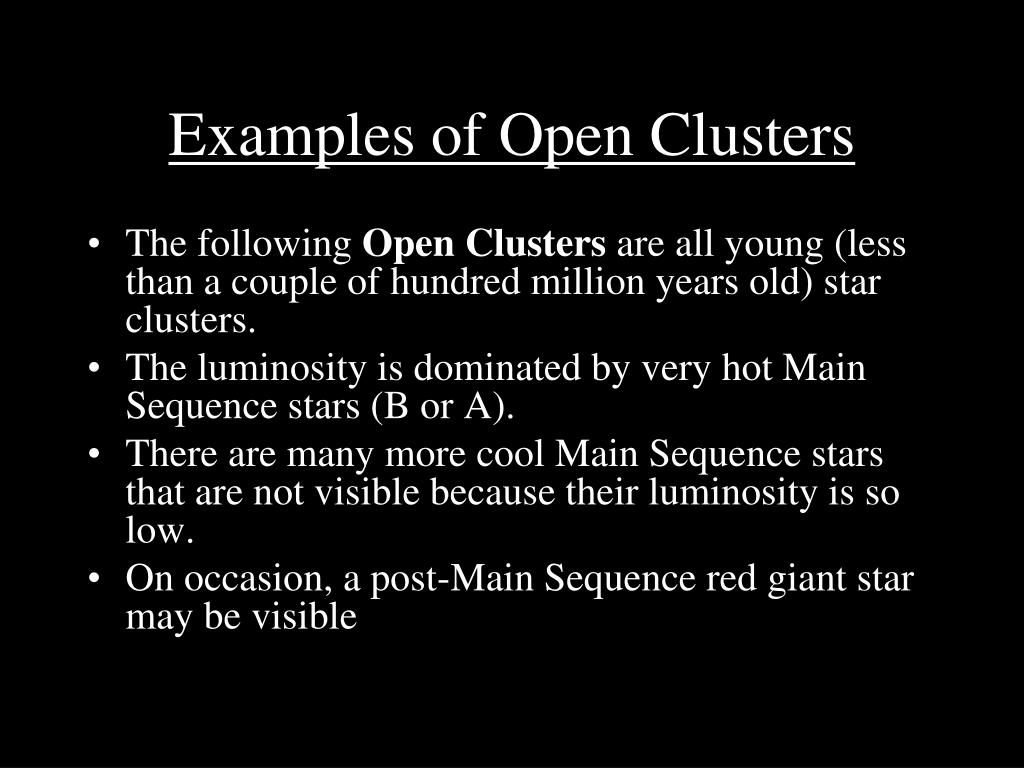 PPT - Examples of Open Clusters PowerPoint Presentation, free download ...