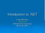 PPT - Introduction to .NET PowerPoint Presentation, free download - ID ...