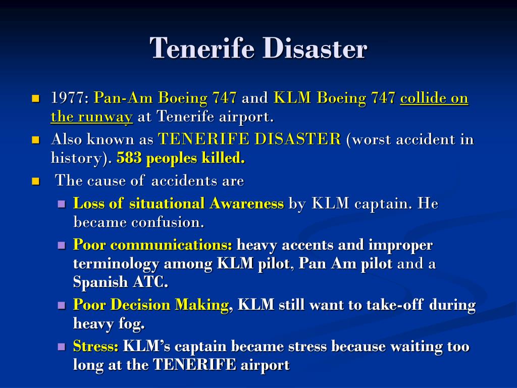 PPT - Tenerife Disaster PowerPoint Presentation, free download - ID:6671187