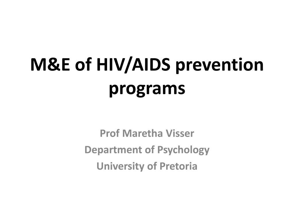 PPT - M&E of HIV/AIDS prevention programs PowerPoint Presentation - ID ...
