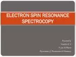 PPT - ELECTRON SPIN RESONANCE PowerPoint Presentation, free download ...