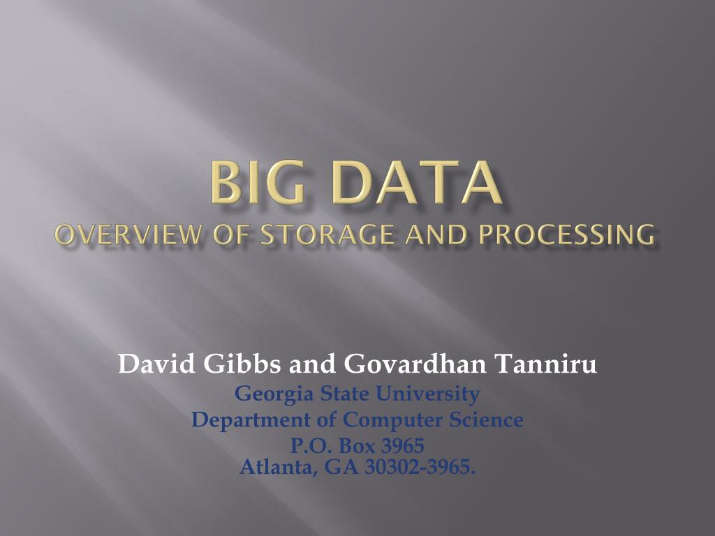 PPT - Big Data Overview of storage and processing PowerPoint ...