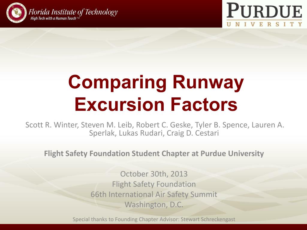 PPT - Comparing Runway Excursion Factors PowerPoint Presentation, free ...