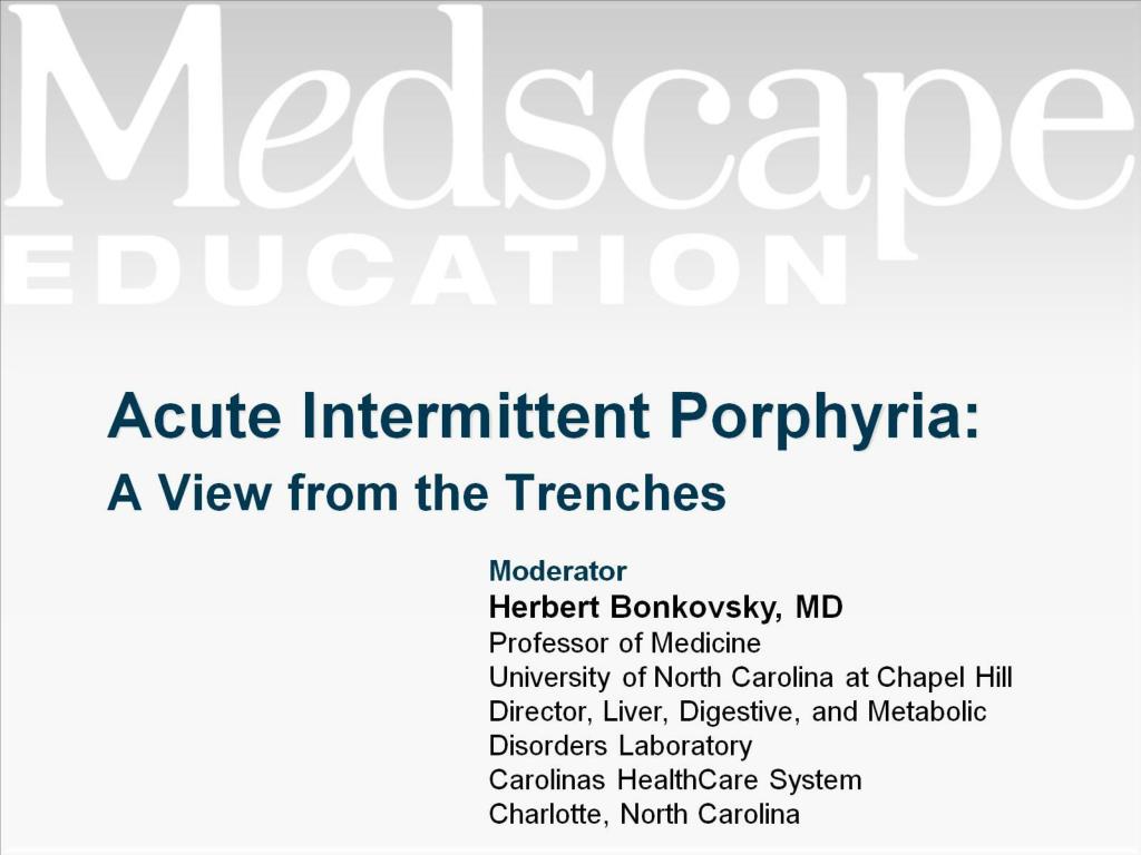 PPT - Acute Intermittent Porphyria: PowerPoint Presentation, free ...