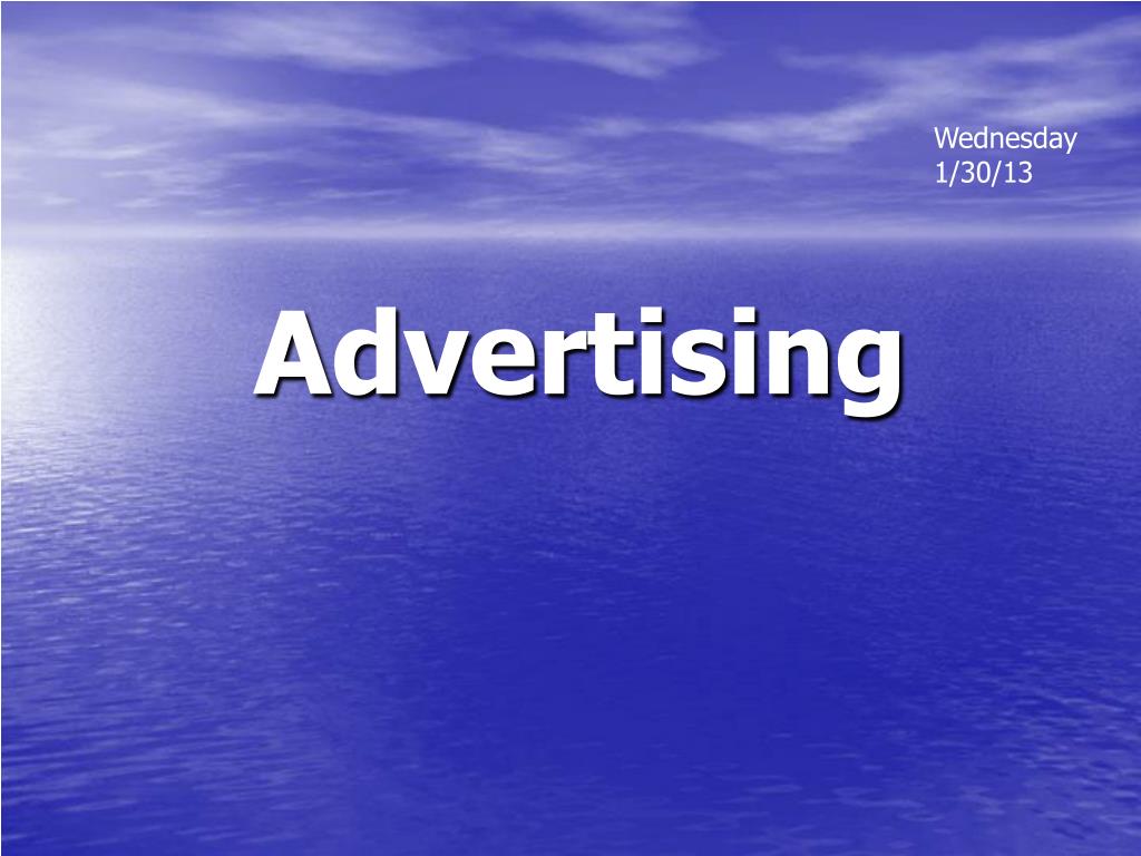PPT - Advertising PowerPoint Presentation, free download - ID:6679247