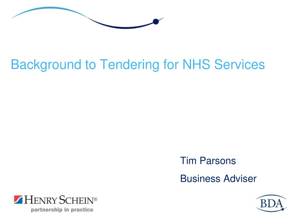 PPT - Background to Tendering for NHS Services PowerPoint Presentation ...