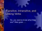 PPT - Transitive and Intransitive Verbs Catherine Marshall Pelion ...