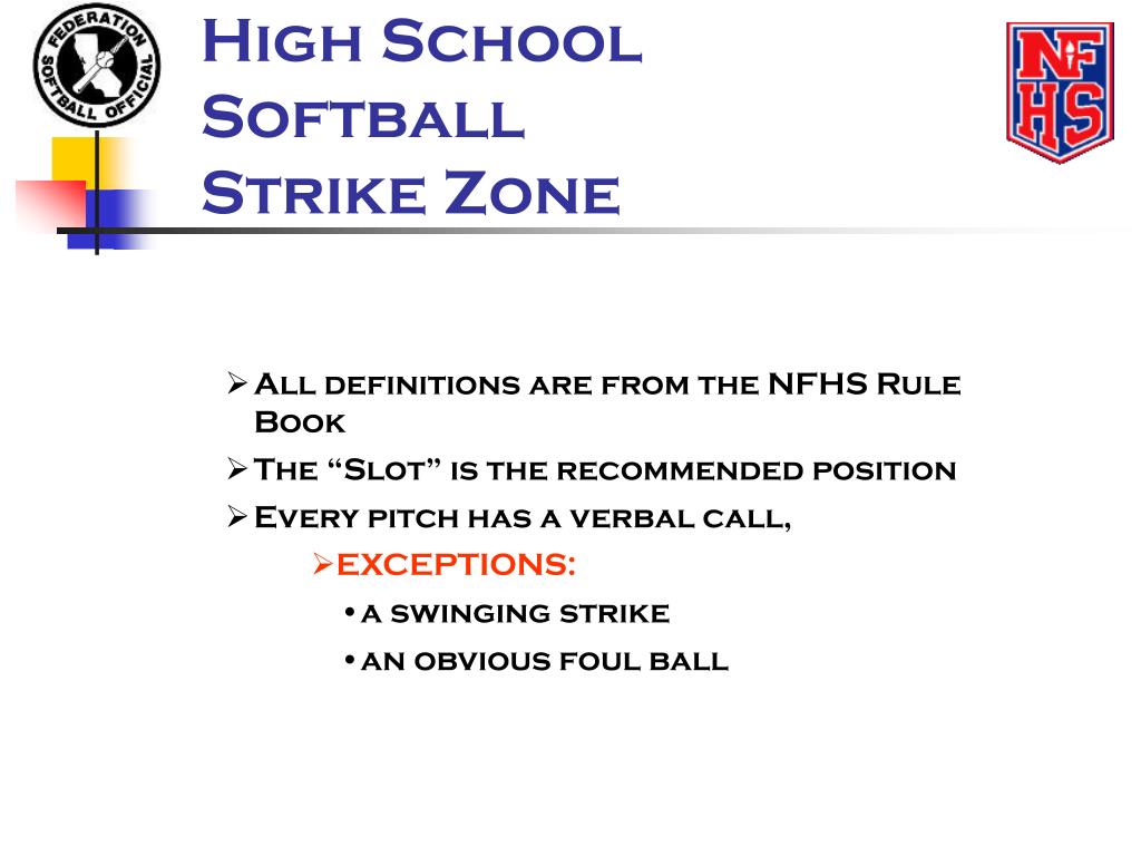 PPT - High School Softball Strike Zone PowerPoint Presentation, free ...