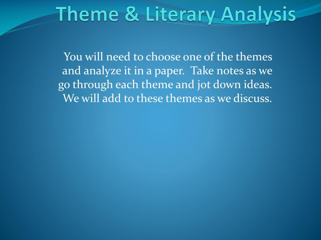PPT - The Cay Theme & Literary Analysis PowerPoint Presentation - ID ...