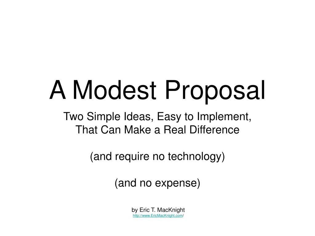 PPT - A Modest Proposal PowerPoint Presentation, free download - ID:6684011