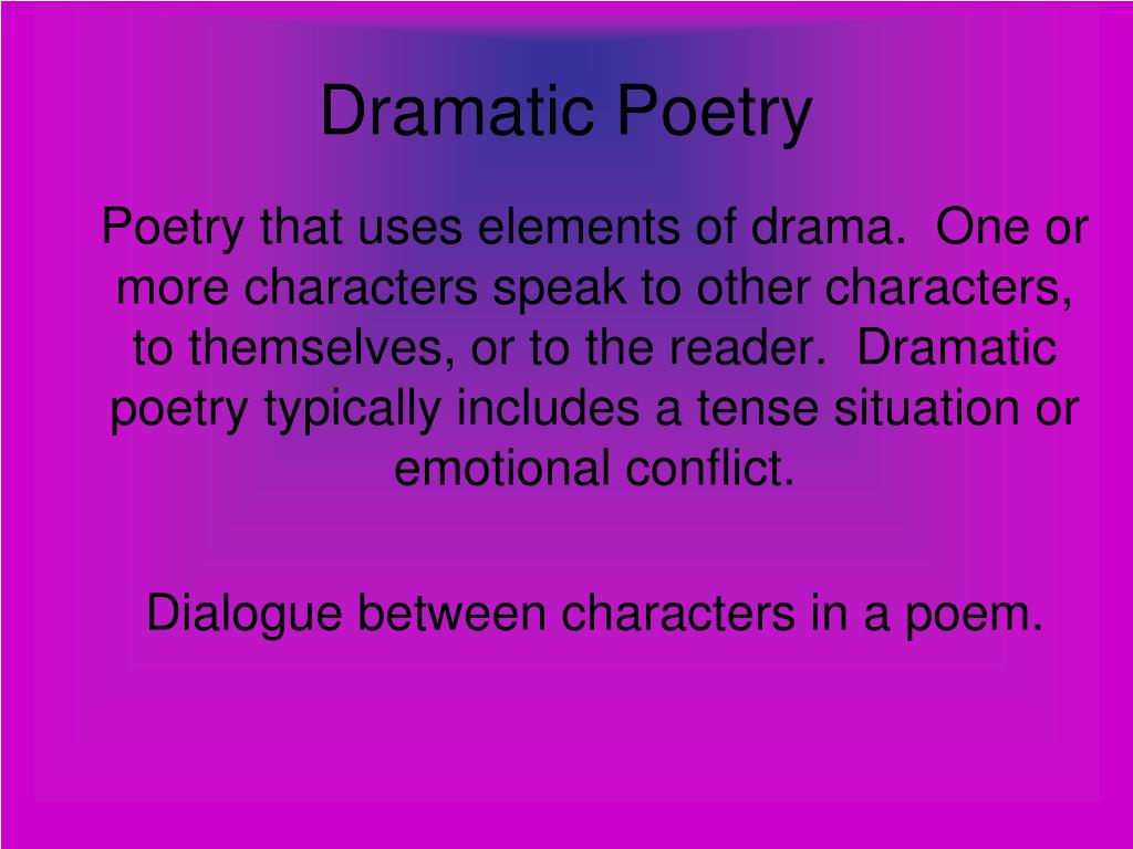 PPT - Dramatic Poetry PowerPoint Presentation, free download - ID:6684055