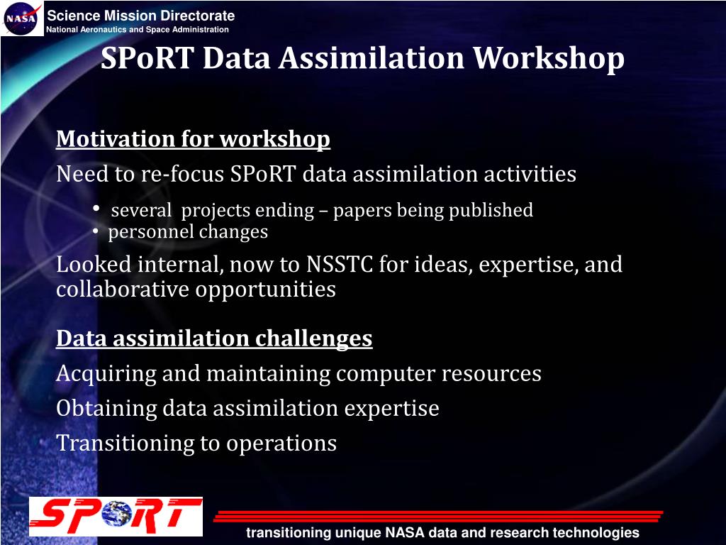 PPT - SPoRT Data Assimilation Workshop PowerPoint Presentation, free ...