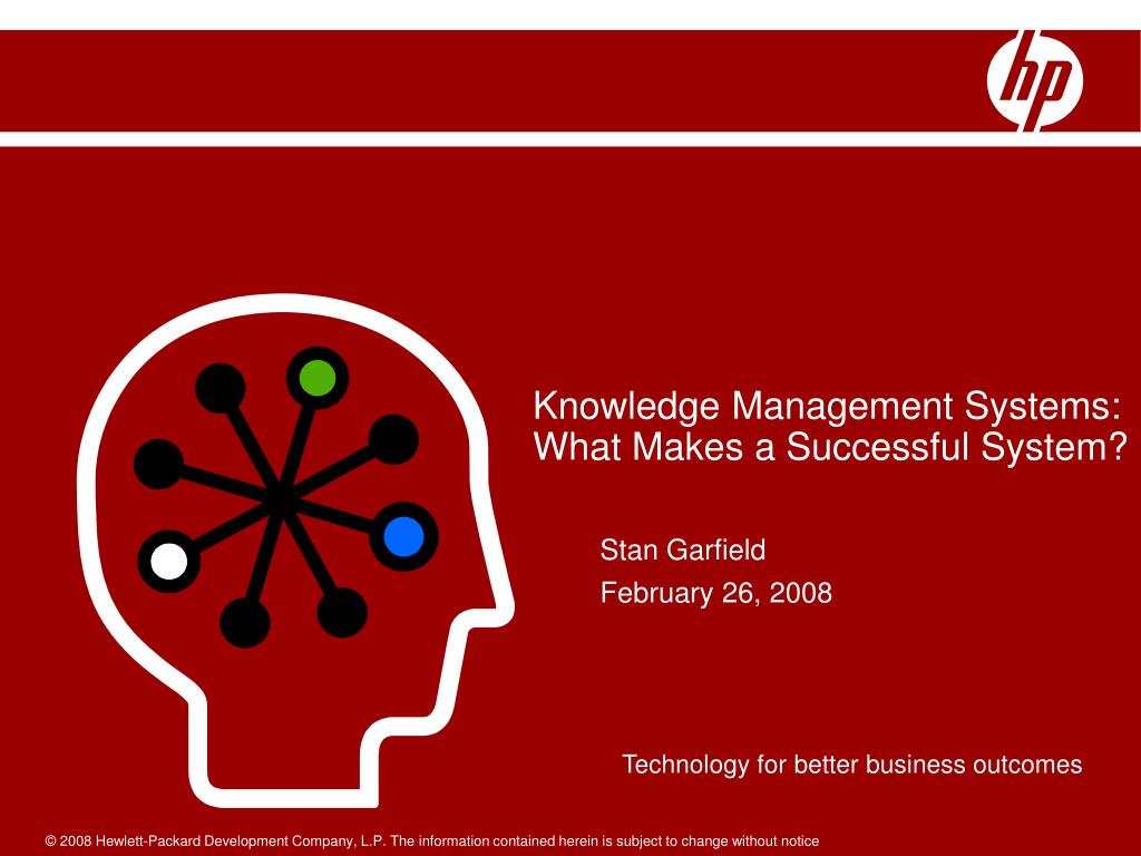 PPT - Knowledge Management Systems: What Makes a Successful System ...