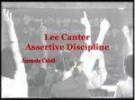 PPT - Canter and Canter Classroom Management PowerPoint Presentation ...