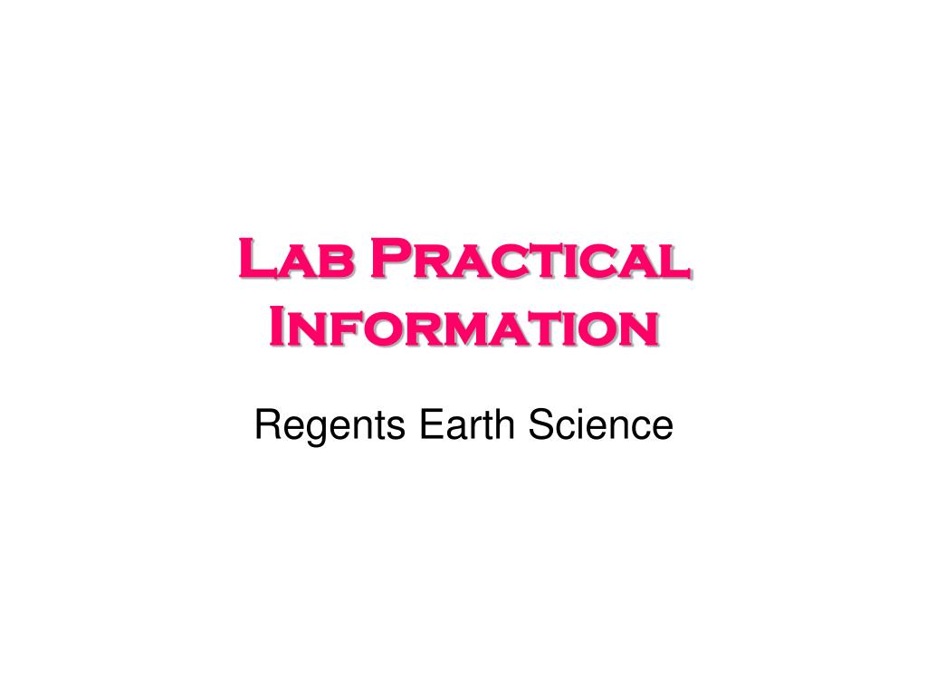 PPT - Lab Practical Information PowerPoint Presentation, free download ...