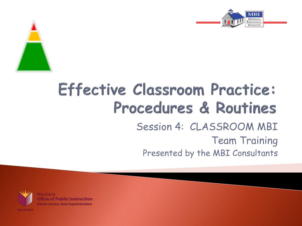 PPT - Effective Classroom Practice: Procedures & Routines PowerPoint ...