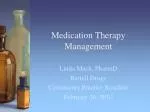 PPT - Medication Therapy Management PowerPoint Presentation, free ...