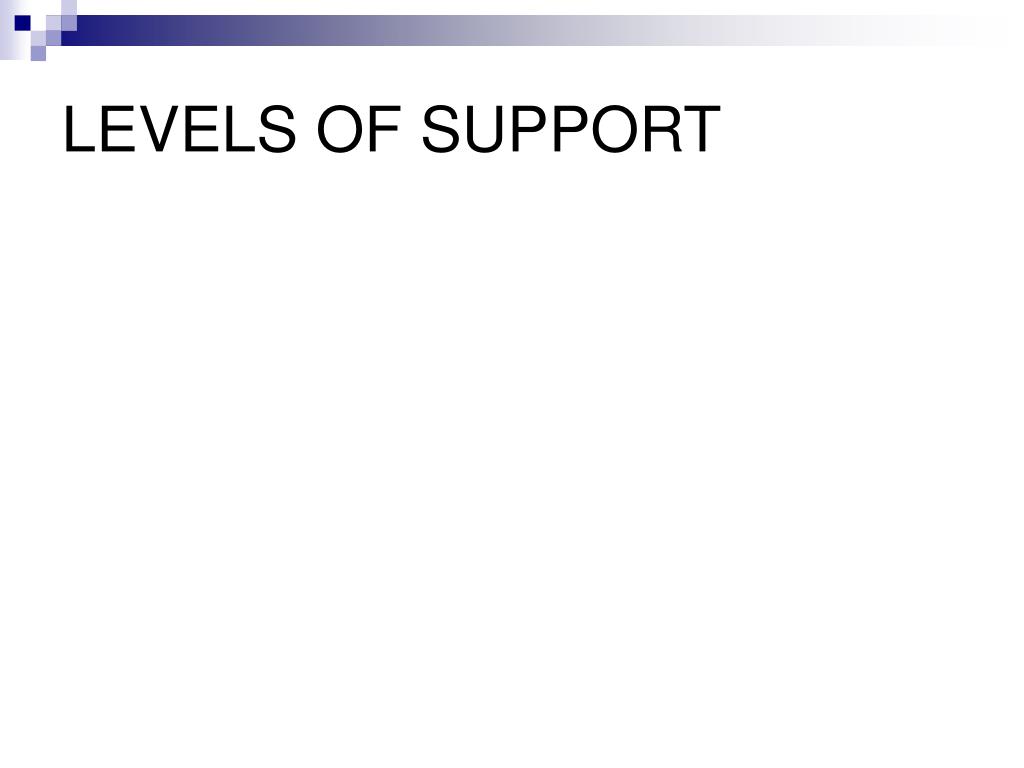PPT - LEVELS OF SUPPORT PowerPoint Presentation, free download - ID:6693810