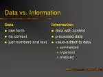 PPT - Data vs. Information PowerPoint Presentation, free download - ID:464172