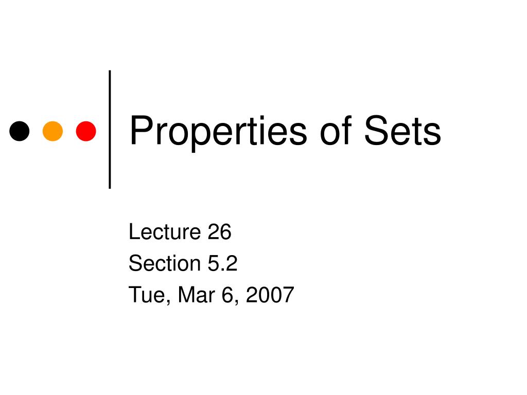 PPT - Understanding Set Properties: Theorems and Proofs PowerPoint ...