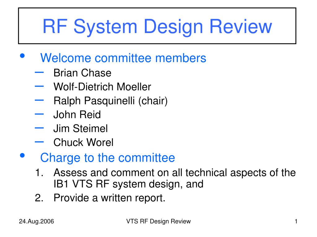 PPT - RF System Design Review PowerPoint Presentation, free download ...
