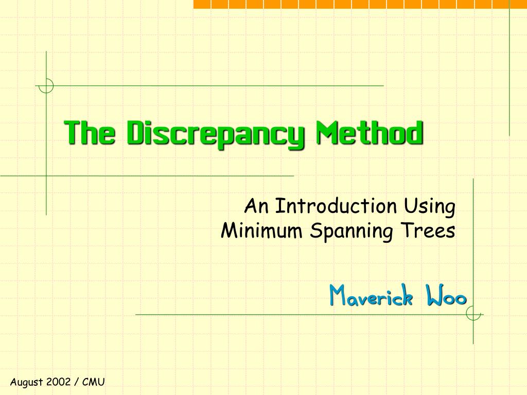 PPT - The Discrepancy Method PowerPoint Presentation, free download ...