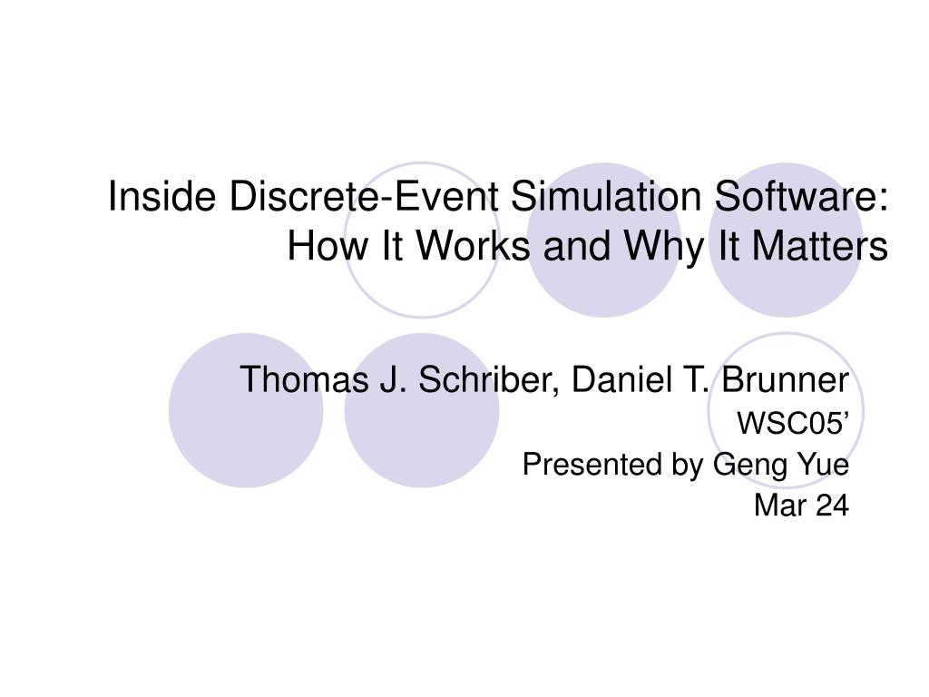 PPT - Inside Discrete-Event Simulation Software: How It Works and Why It Matters PowerPoint ...