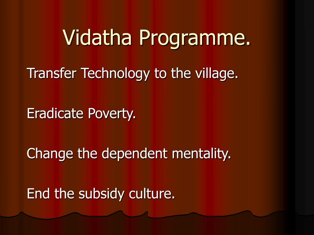 PPT - Vidatha Programme. PowerPoint Presentation, free download - ID ...