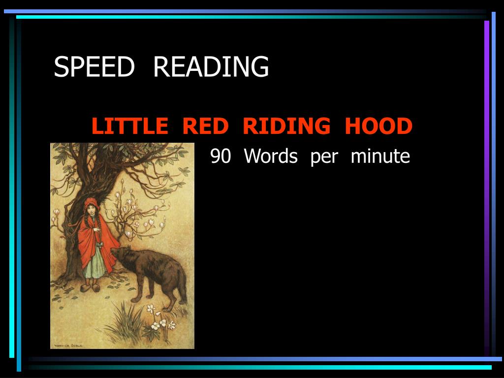 PPT - SPEED READING PowerPoint Presentation, free download - ID:6701145