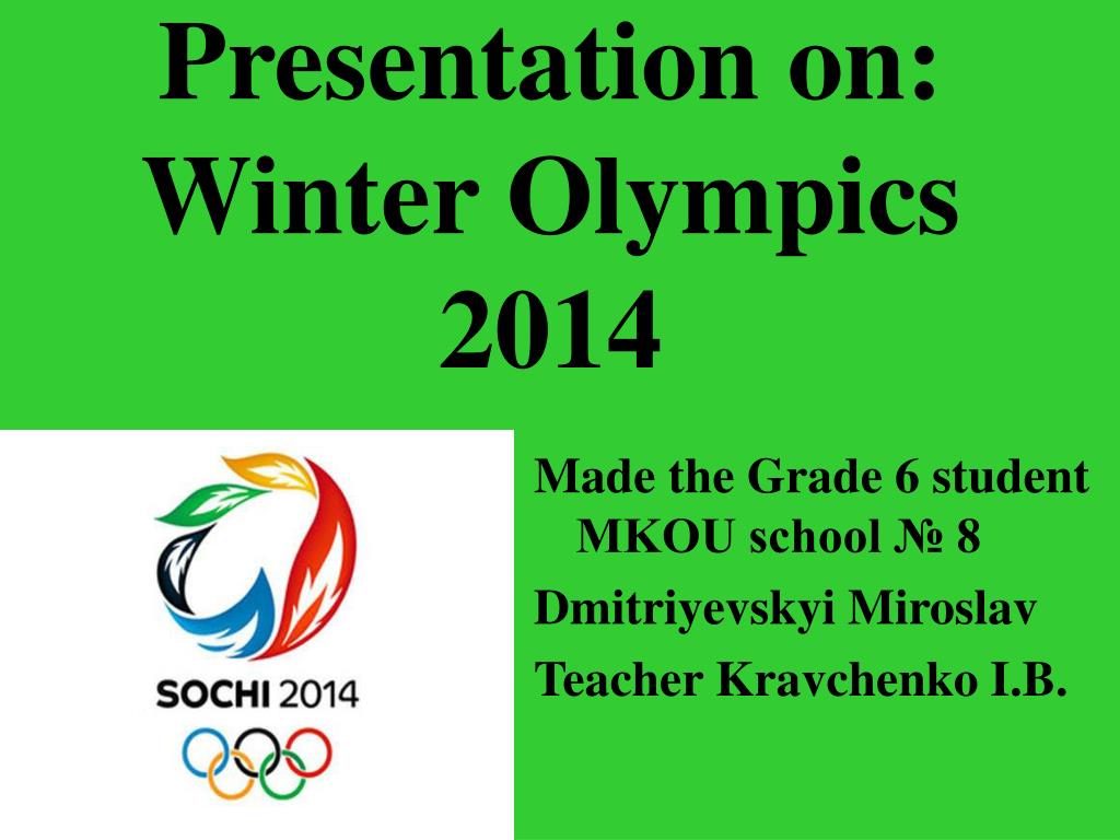 PPT - The Excitement of the 2014 Sochi Winter Olympics PowerPoint ...