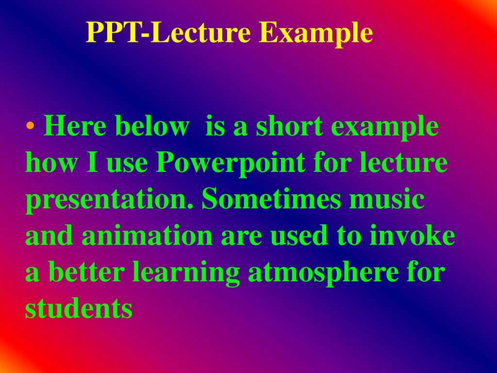 PPT - PPT-Lecture Example PowerPoint Presentation, free download - ID ...