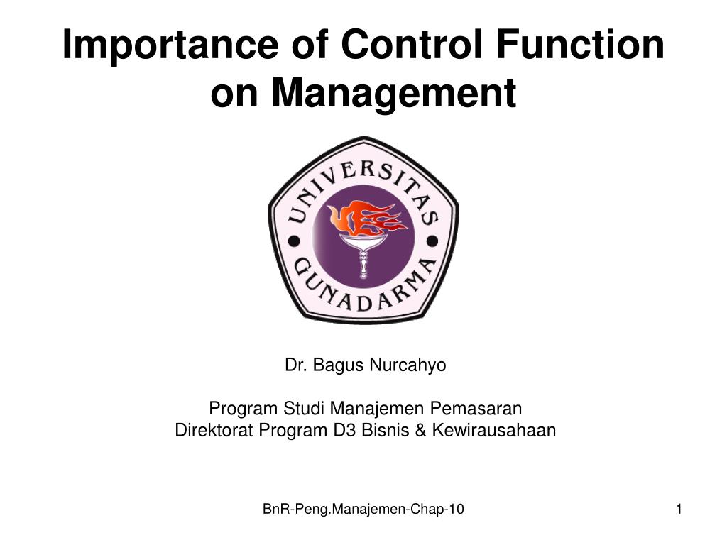 PPT - Importance of Control Function on Management PowerPoint ...