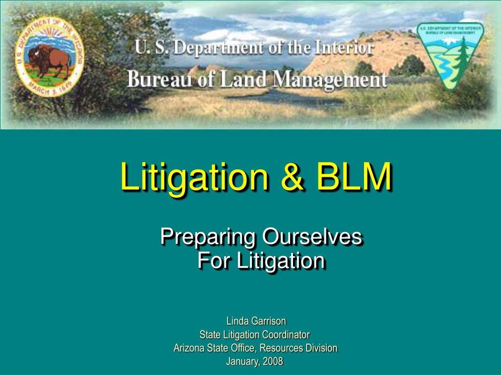 PPT - Litigation & BLM PowerPoint Presentation, free download - ID:6705055