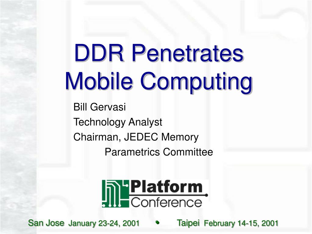 PPT - DDR Penetrates Mobile Computing PowerPoint Presentation, free ...